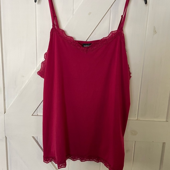 Fashion Bug | Tops | Fashion Bug Plus 2x Lace Lined Cami Adjustable ...